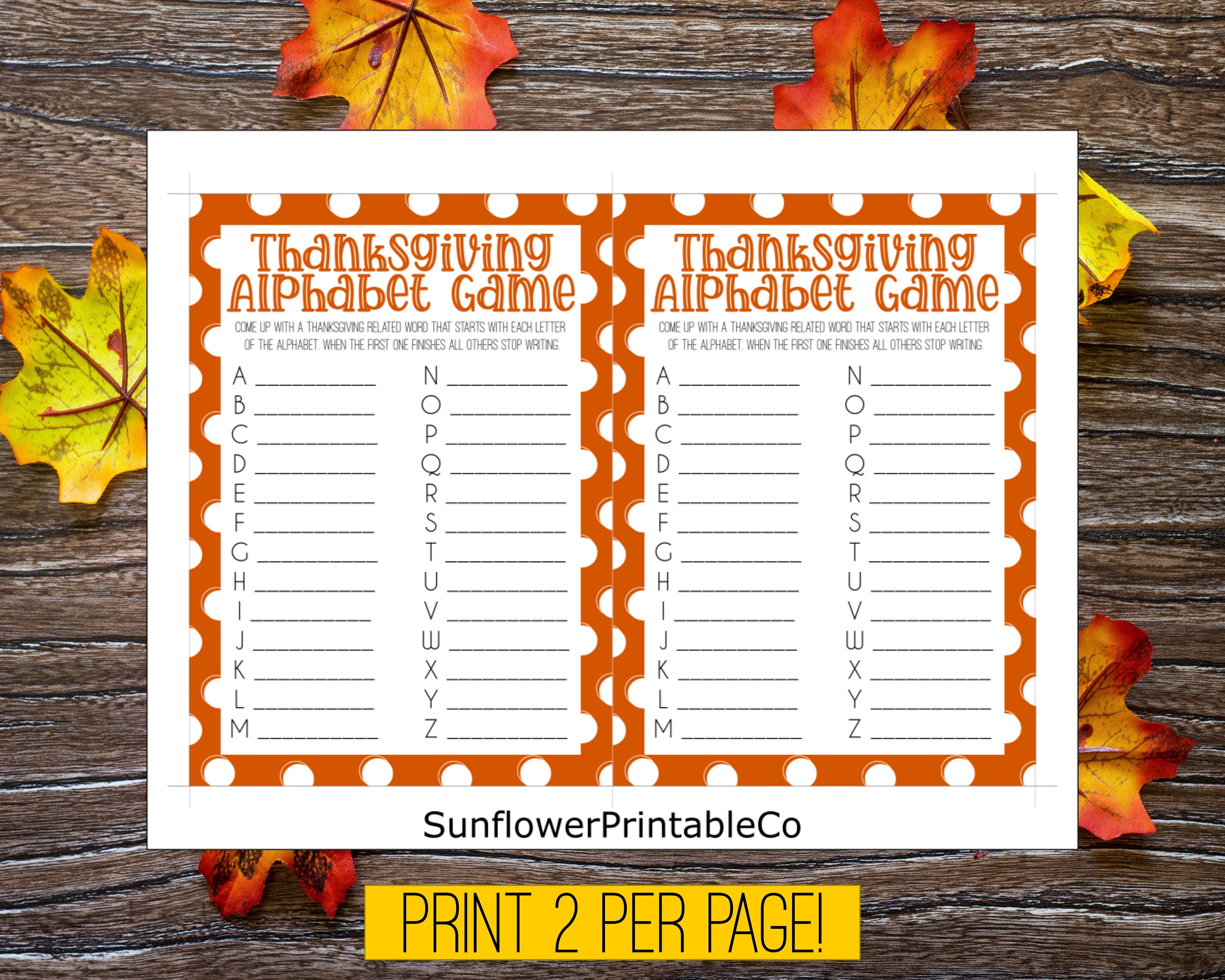 Thanksgiving Alphabet Game, Thanksgiving Game, Kids Game, Thanksgiving ...