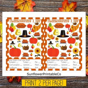 Thanksgiving I Spy Game, Thanksgiving Game, Kids Game, Thanksgiving ...
