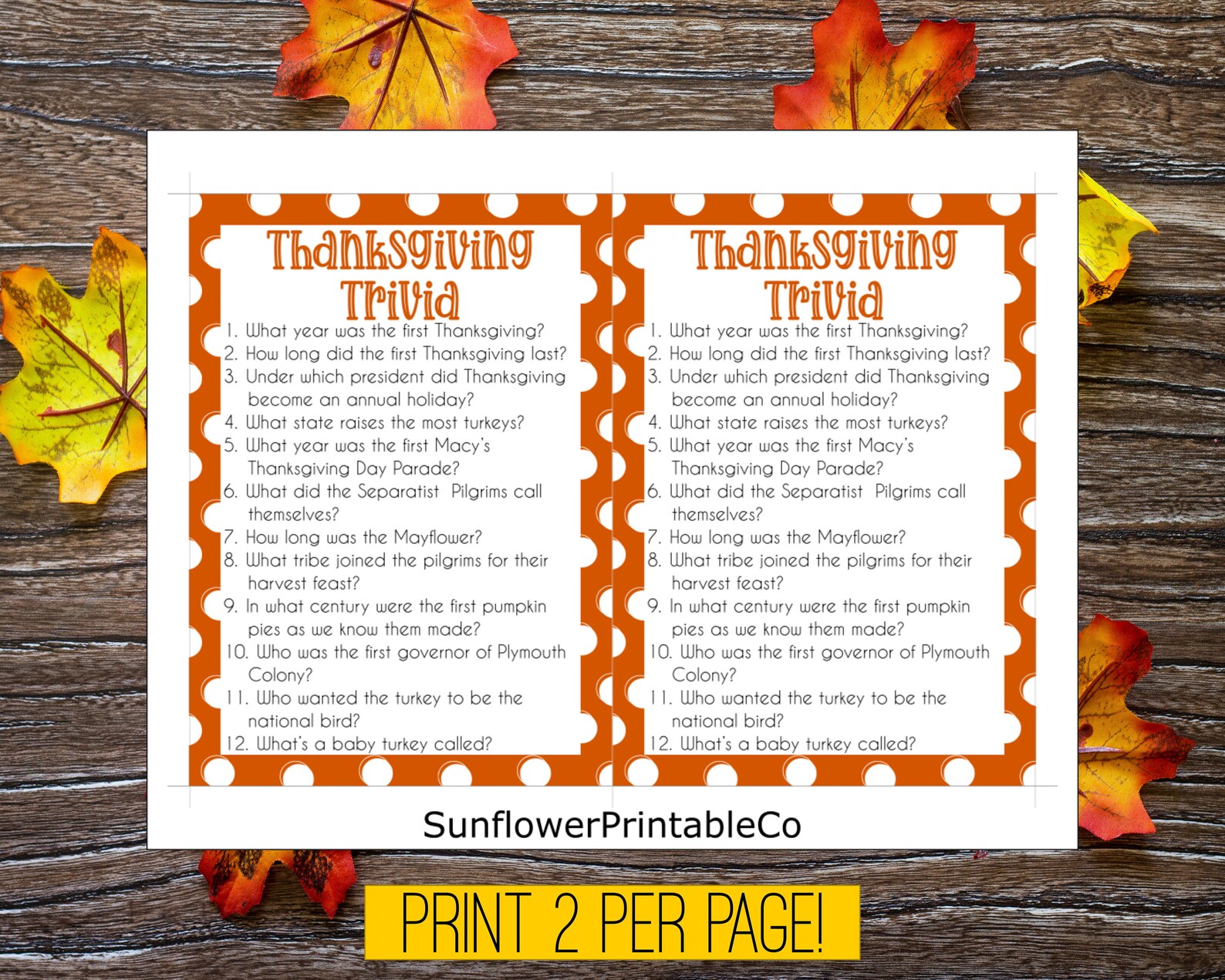 Thanksgiving Trivia Game, Thanksgiving Game, Kids Game, Thanksgiving ...