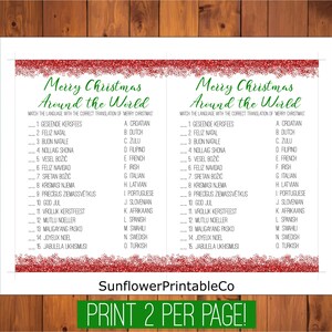 Merry Christmas Around the World Game, Printable, Christmas Game, Kids ...