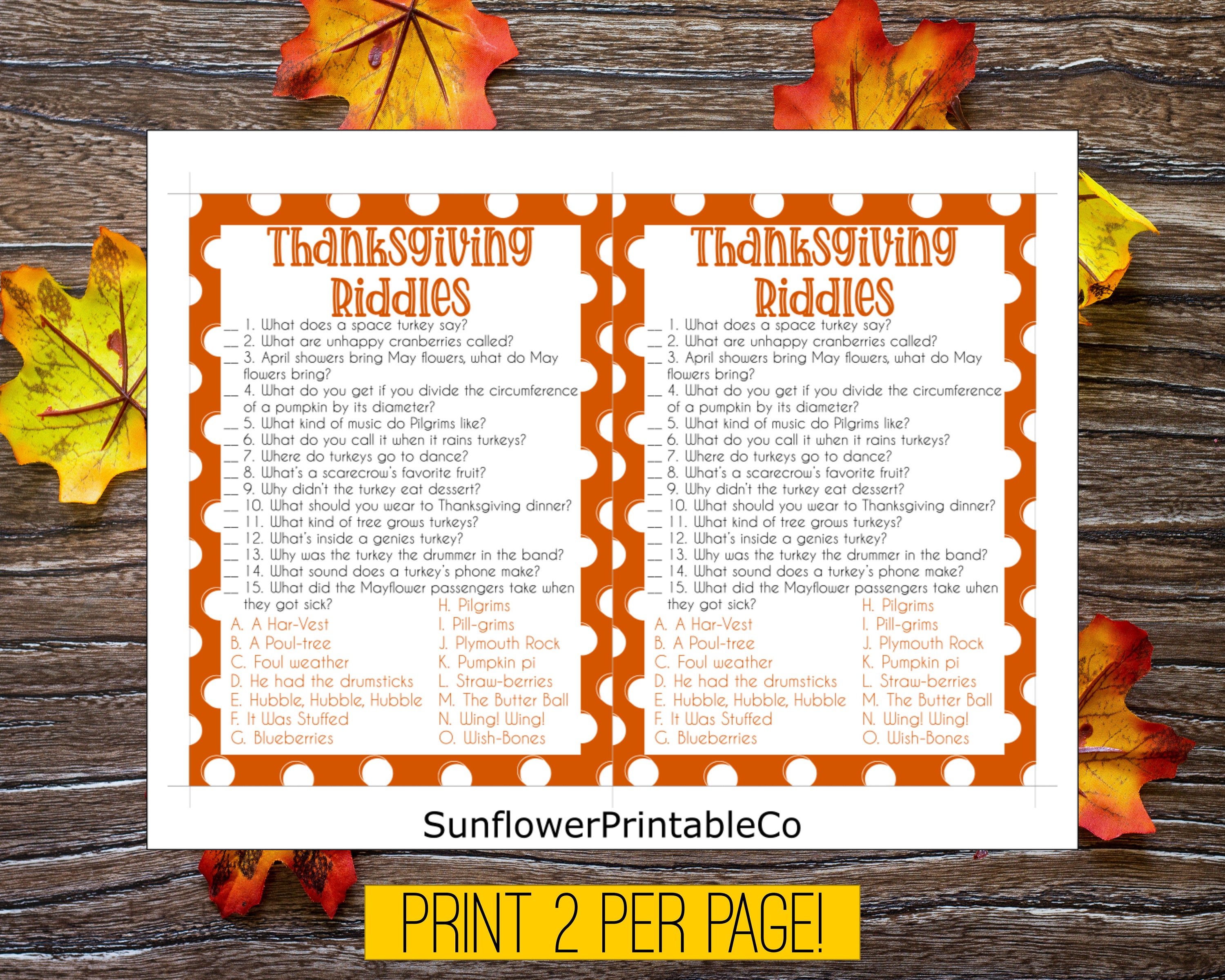 Thanksgiving Riddles, Thanksgiving Game, Kids Game, Thanksgiving ...