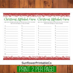 Christmas Alphabet Game, Printable, Christmas Game, Kids Game ...