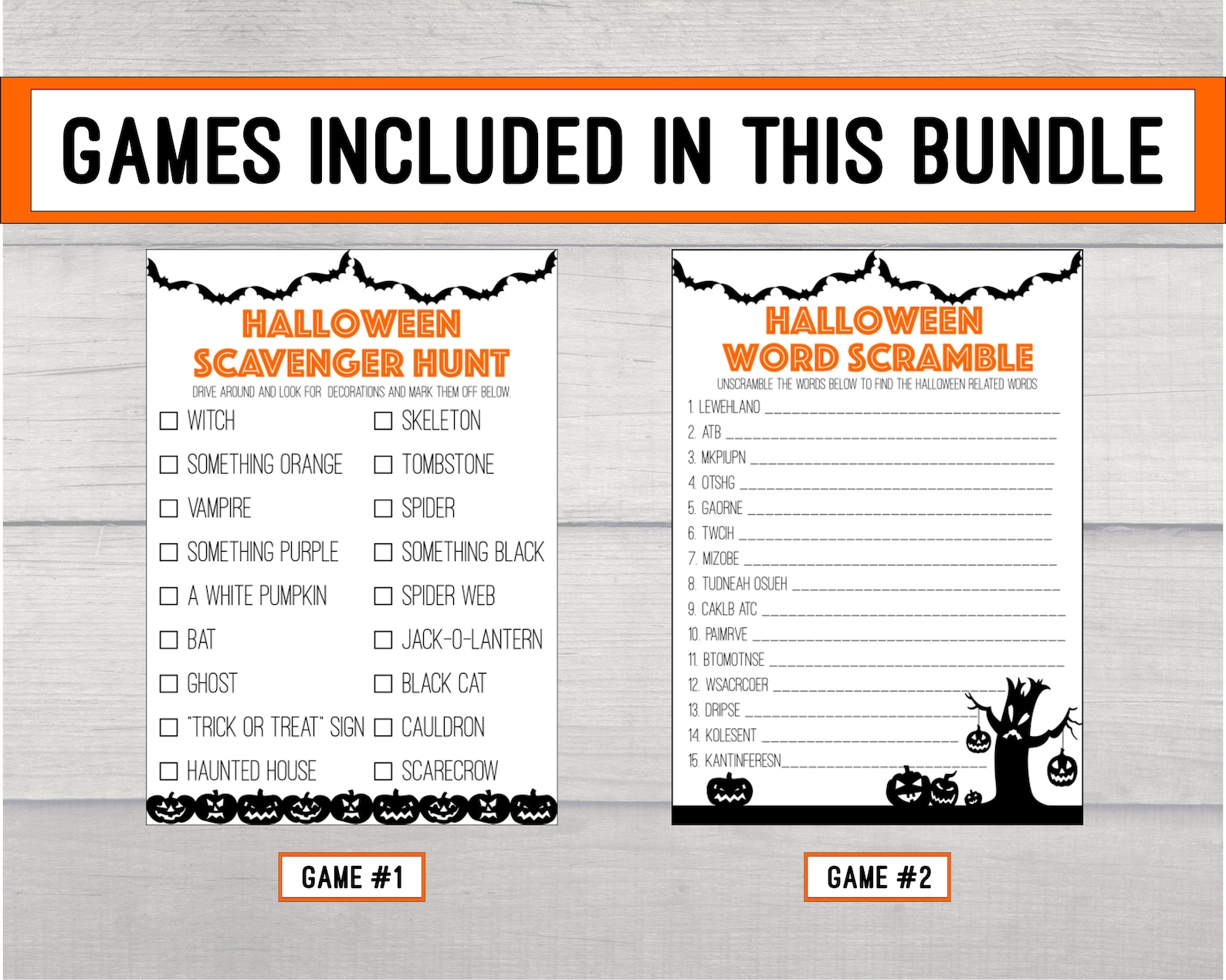 Kids Halloween Game Bundle Halloween Games Printable - Etsy