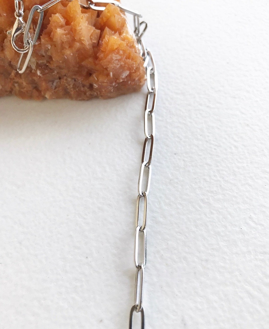 Paperclip Chain Necklace Silver Paperclip Jewelry Stainless - Etsy