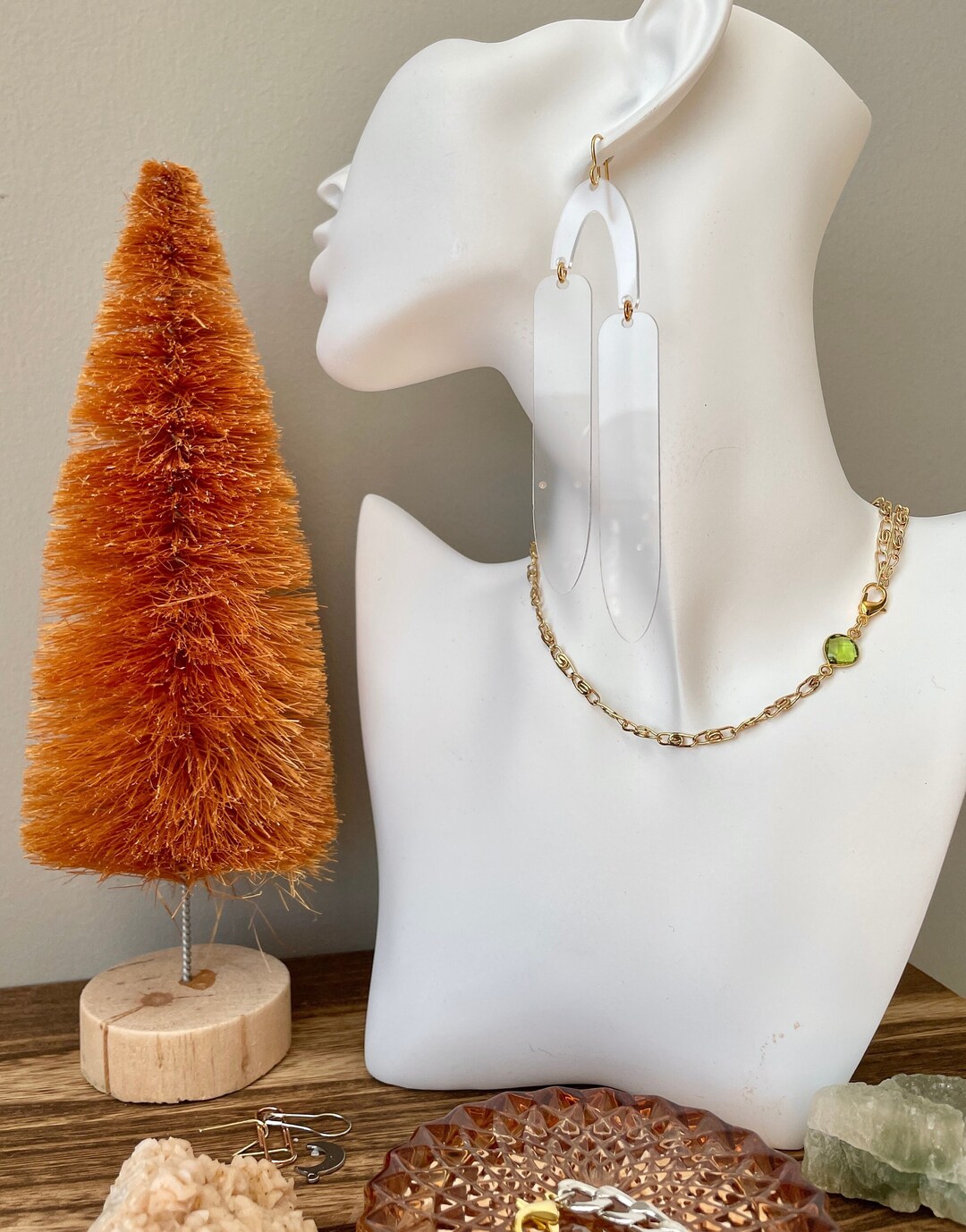 Extra Large Earrings, Bold Acrylic Earrings, Abstract Jewelry - Etsy