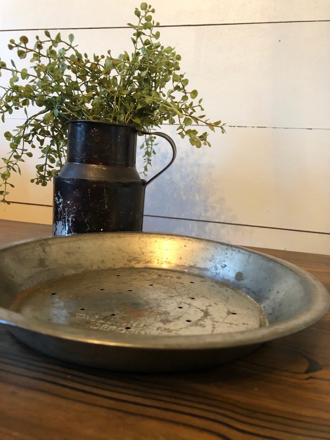 Table Talk Pie Tin/vintage Tin/vintage Pie Tin/vintage Baking/farmhouse ...