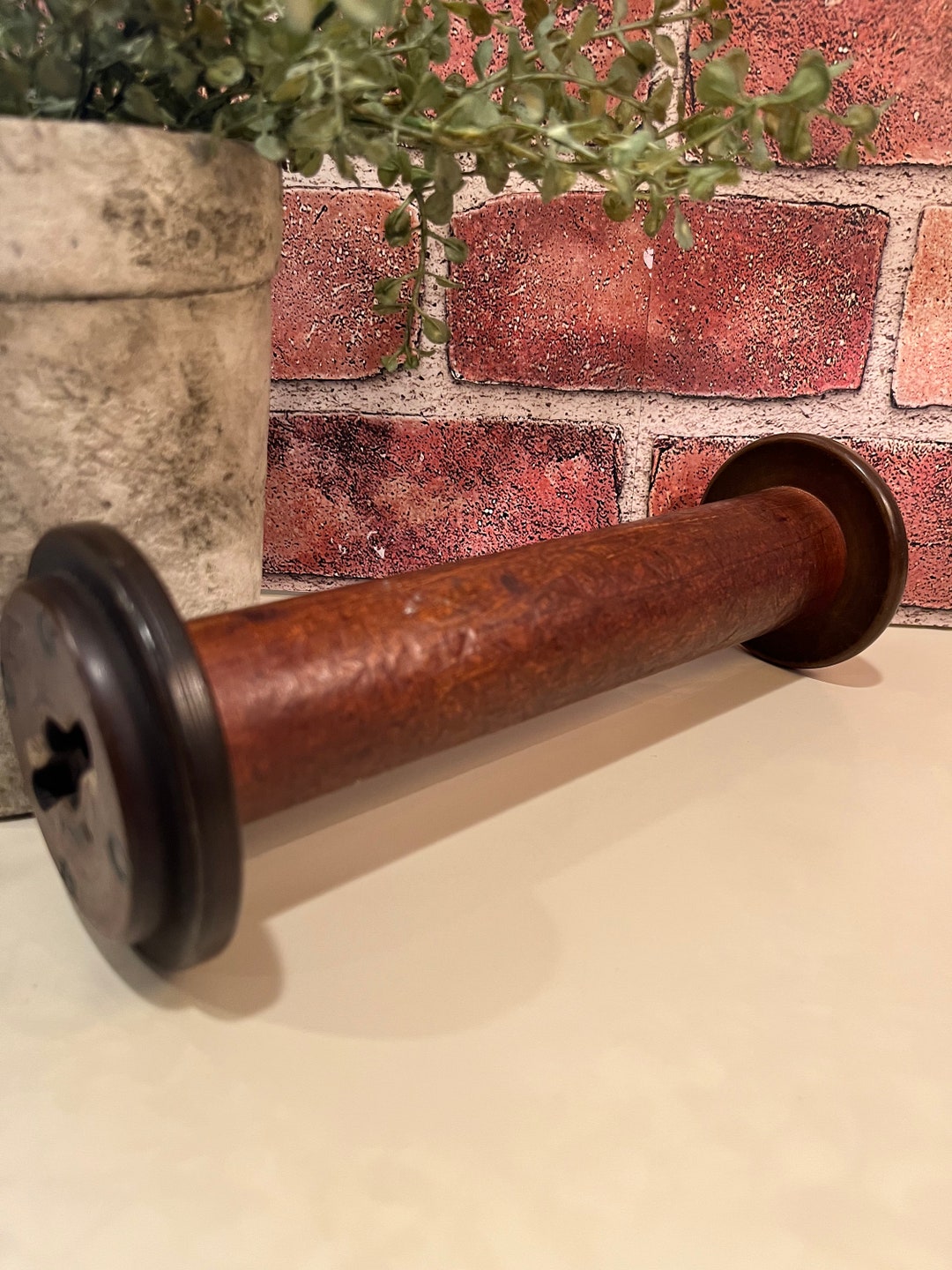 Vintage Wooden Spool/vintage Wooden Loom Spool/1945 H&P Spool/vintage ...