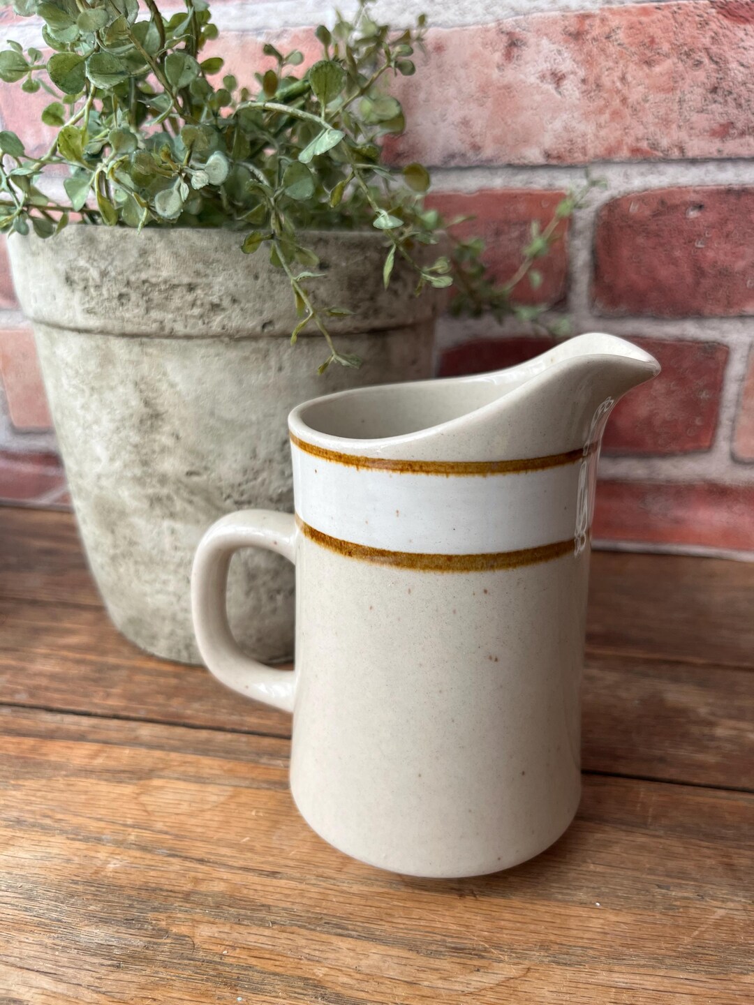 Vintage Sango Rainbow Stoneware Creamer / Vintage Creamer/ Neutral Home ...