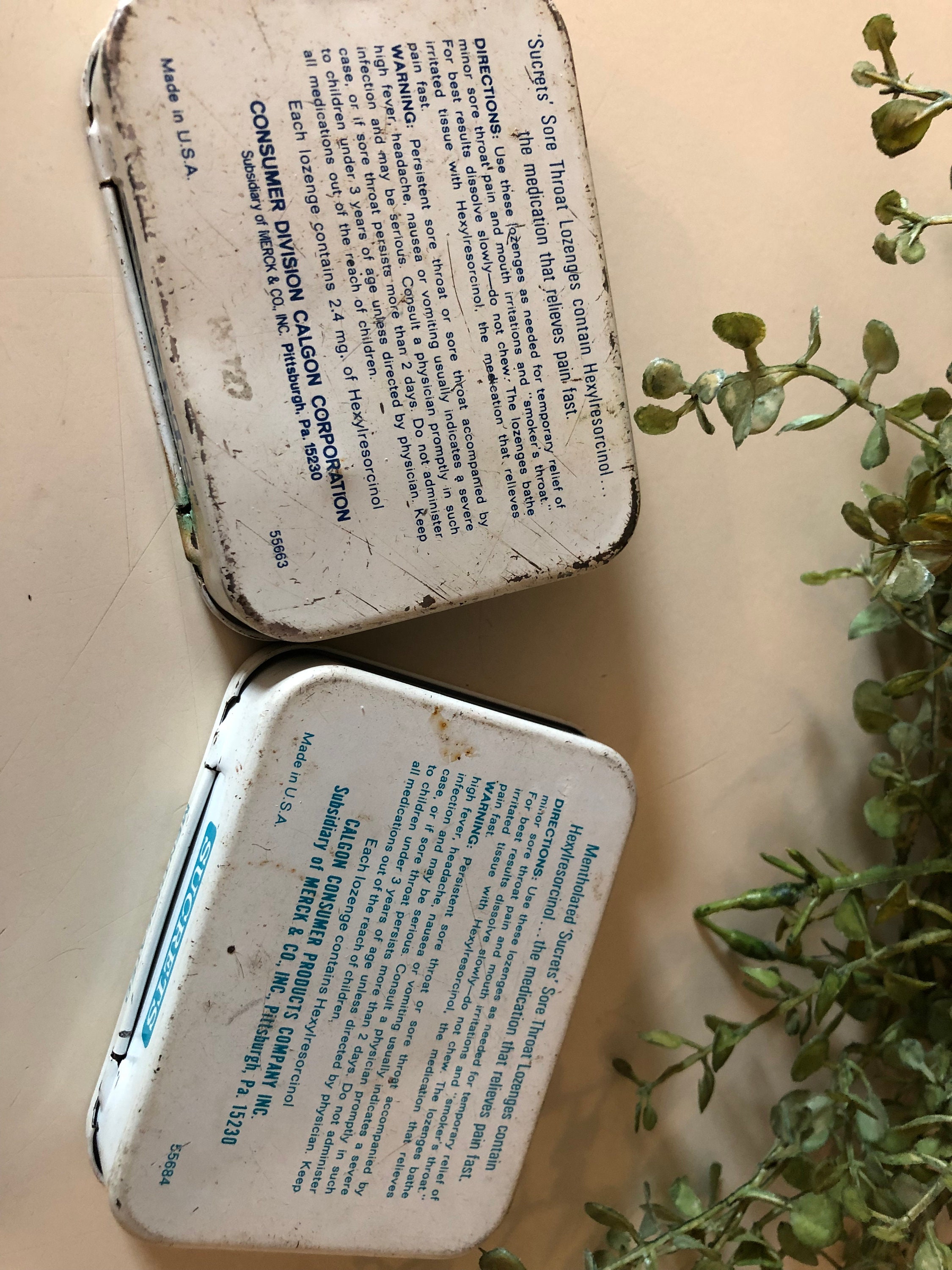 1980s Sucrets Tins / Advertising Tins / Vintage Tins - Etsy