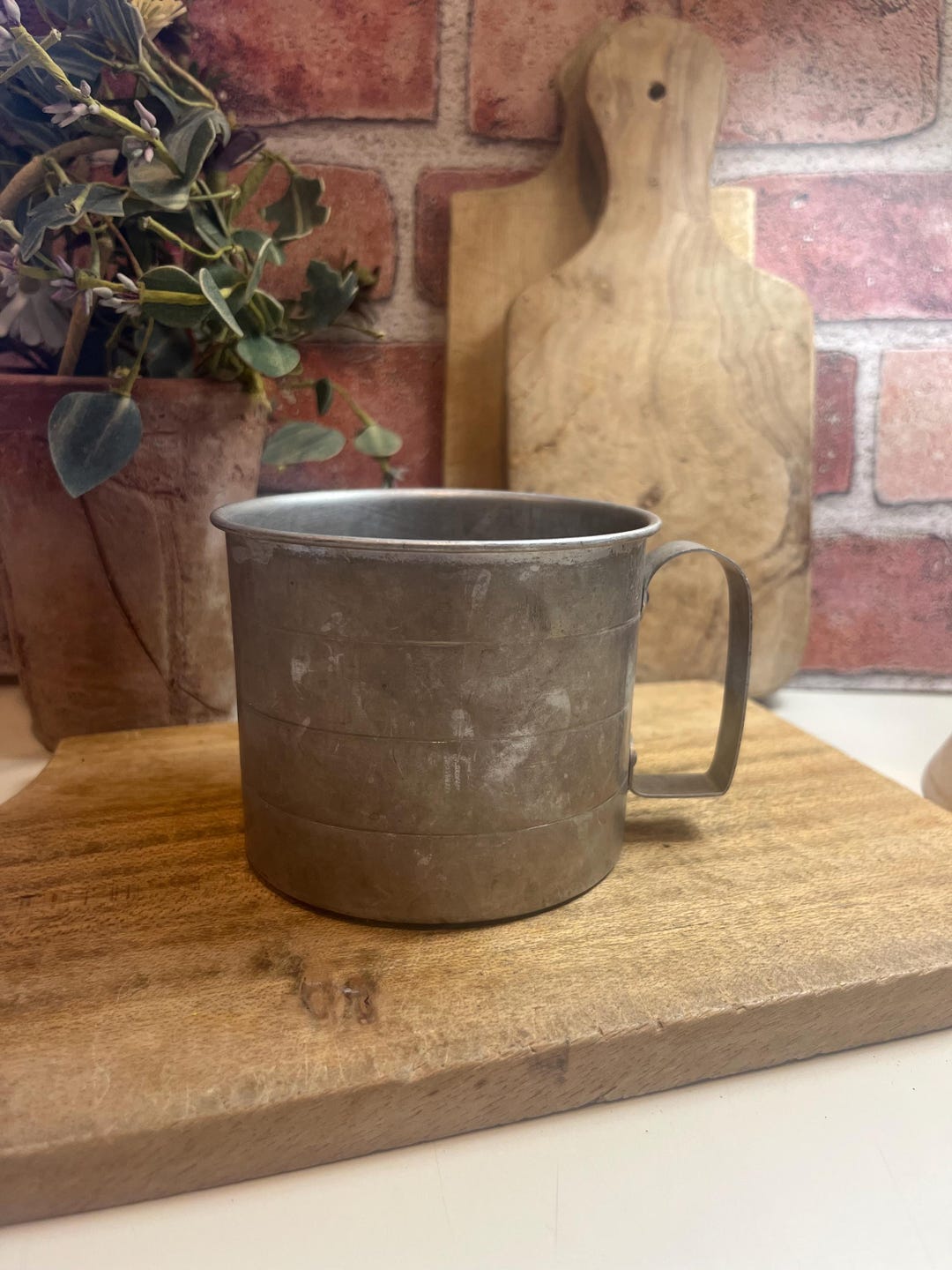 Aluminum Measuring Cup Vintage Measuring Cup Tin 1.5 Cups Measuring - Etsy
