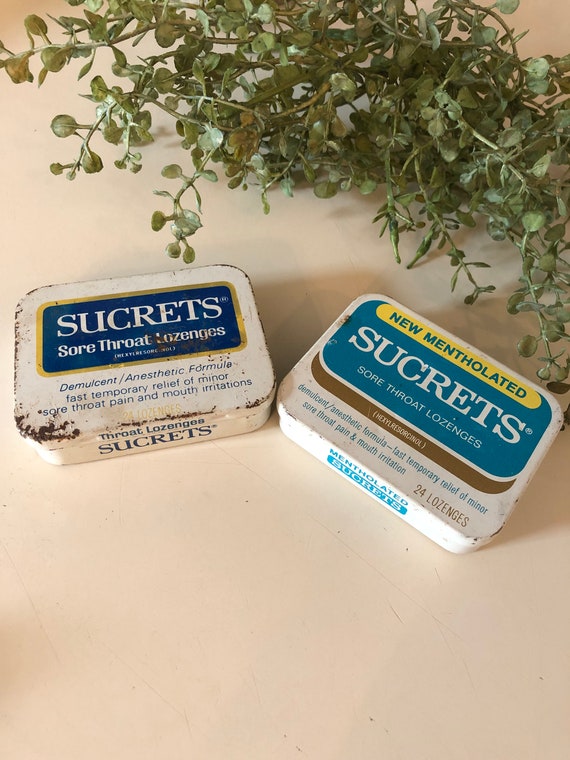 1980s Sucrets Tins / Advertising Tins / Vintage Tins - Etsy