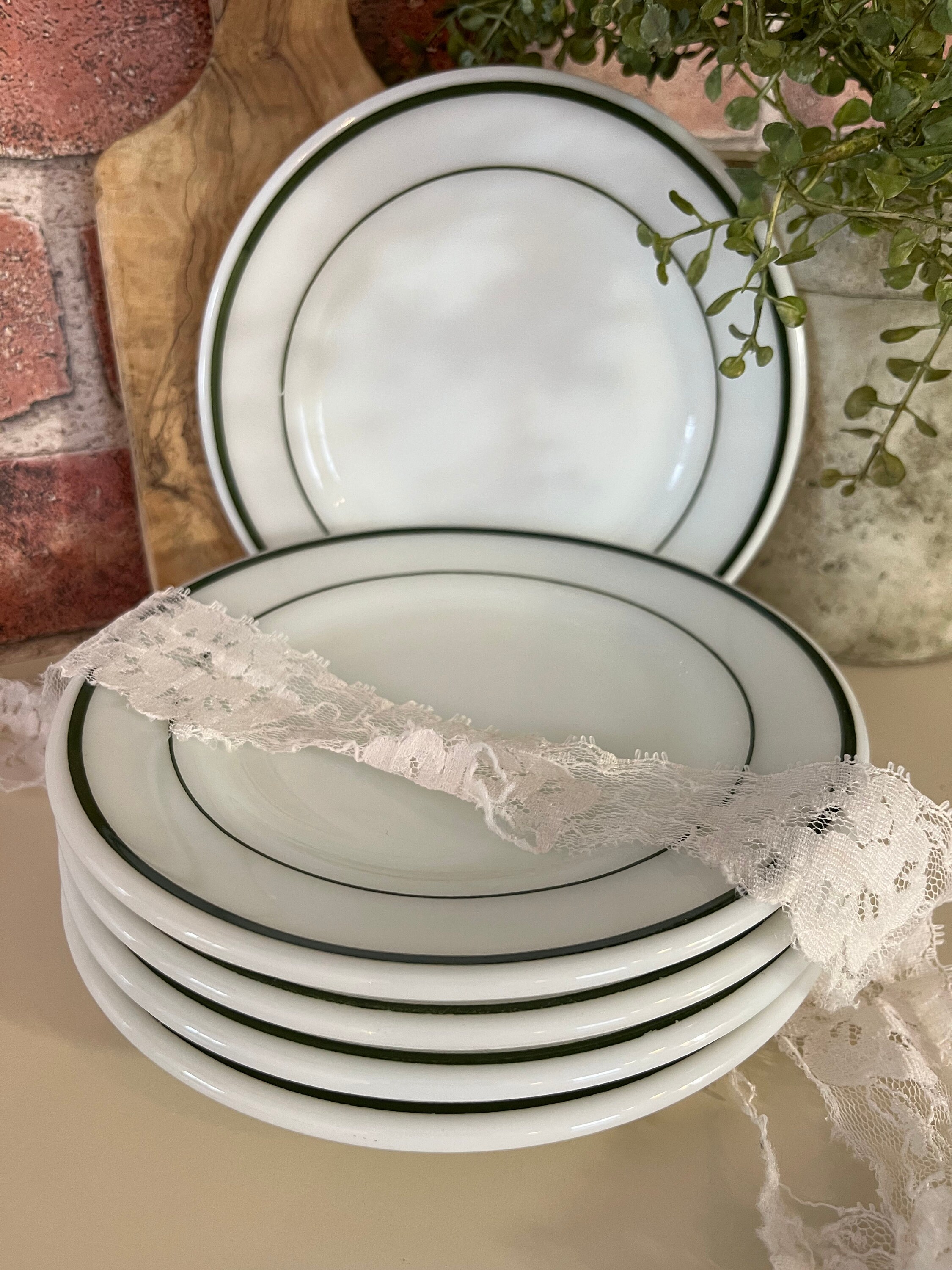 Vintage Milk Glass Restaurant-ware Corning Dessert Plates/vintage ...