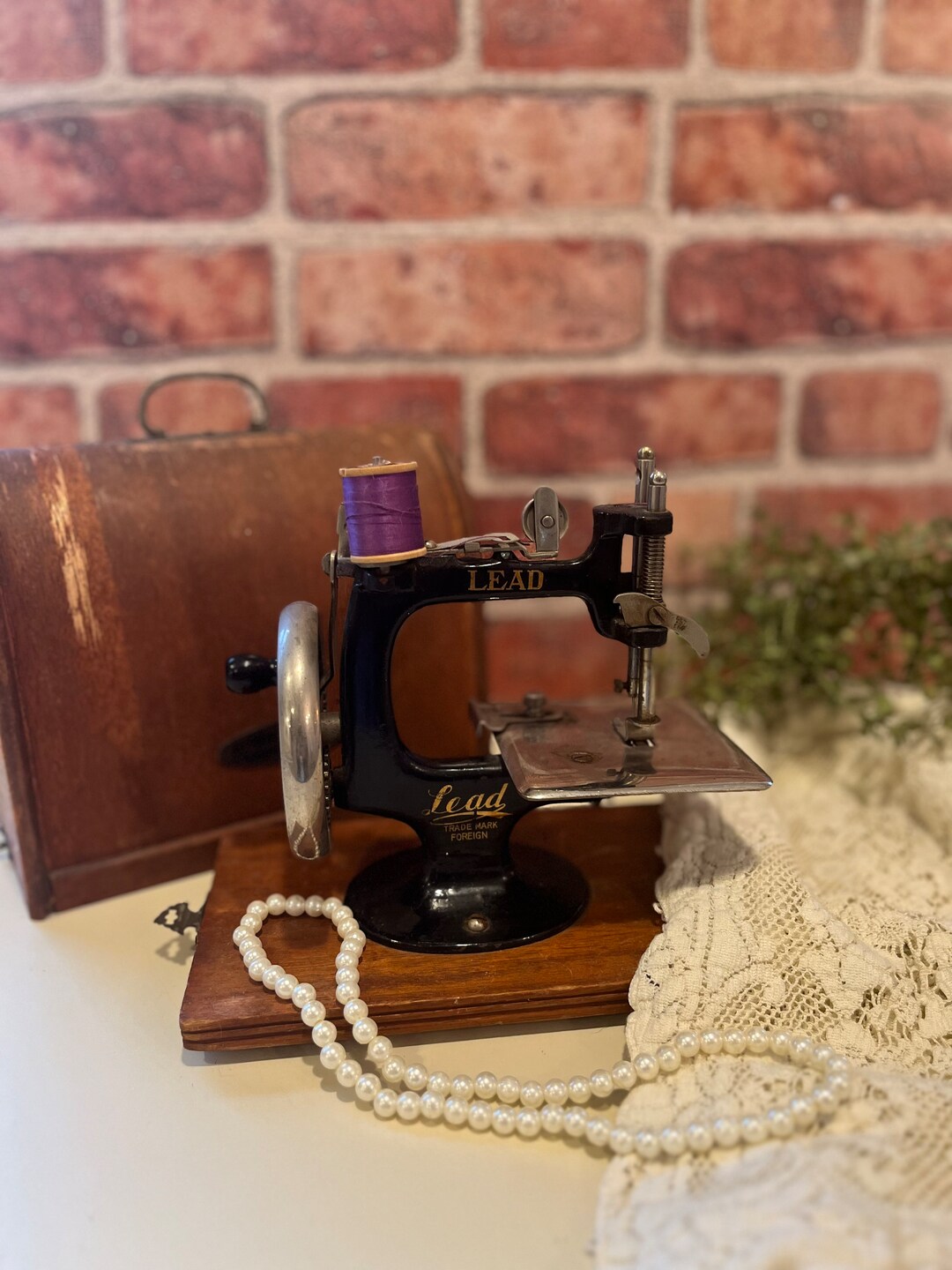 Vintage Lead Toy Sewing Machine/toy Sewing Machine/vintage Toy/toy ...