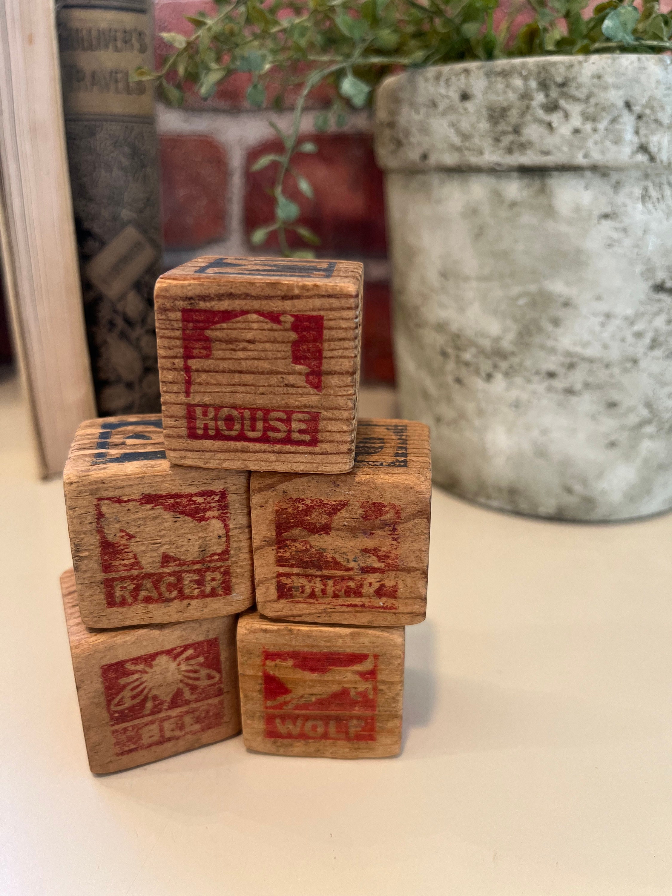 Mickey Mouse Wooden Blocks/vintage Wood Alphabet - Etsy