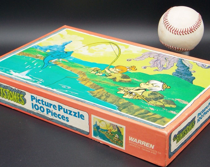 Vintage Flintstones Jigsaw - Warren Paper Products Pebbles and Bam Bam ...