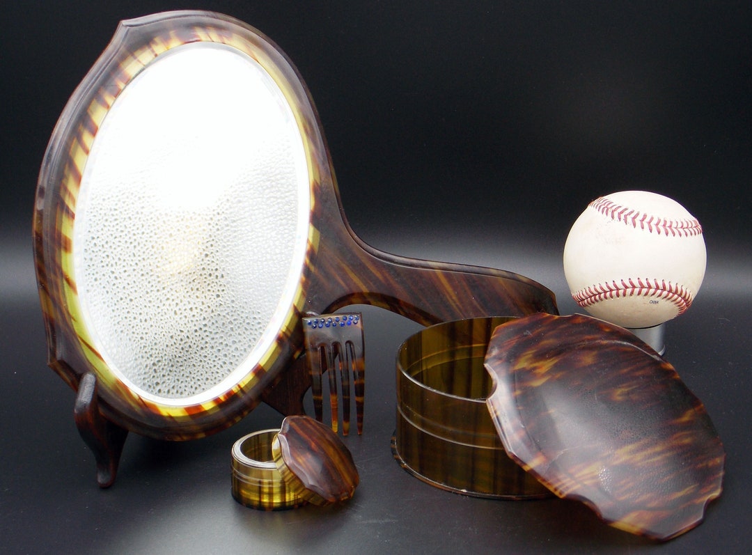 Tortoise Shell Dresser Set - Etsy