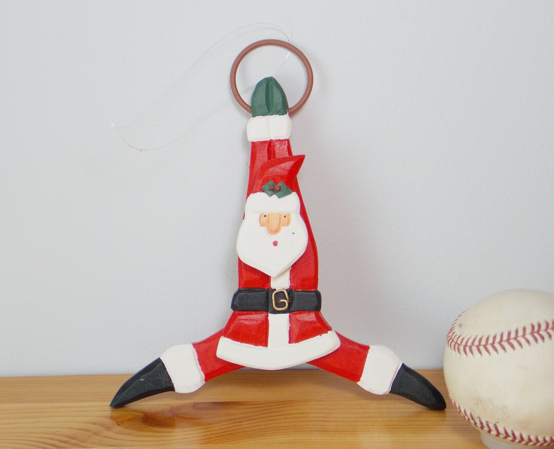 Wooden Hanging “santa Split” Figure - Etsy