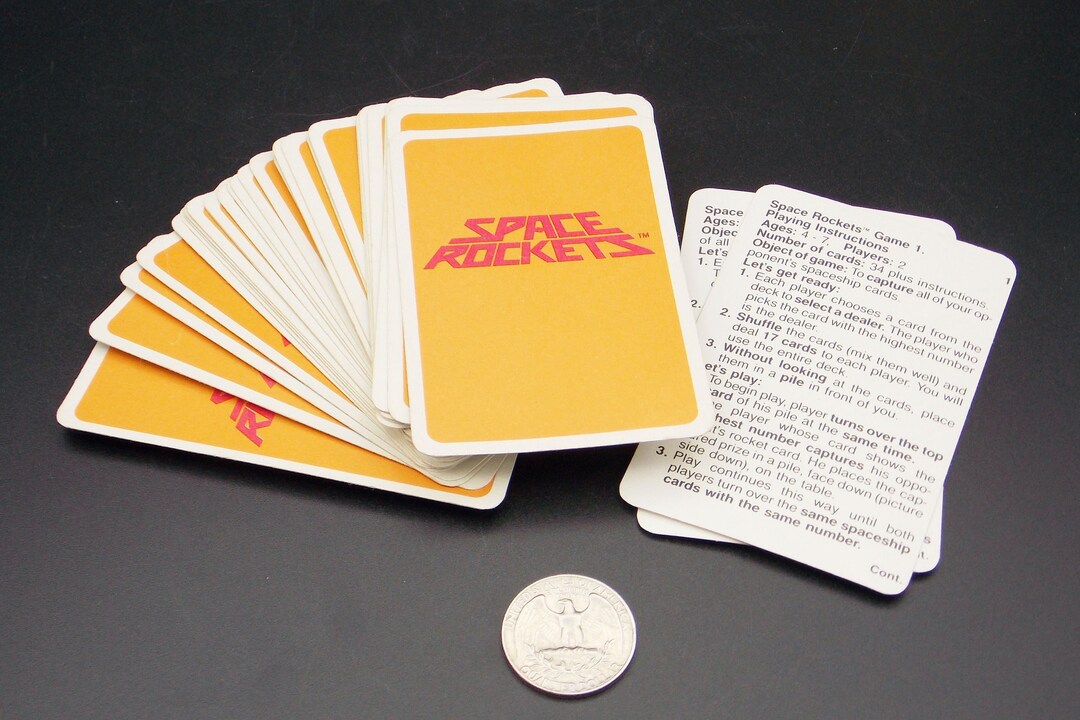 Space Rockets Card Game - Vintage Outer Space-themed Cards - Etsy