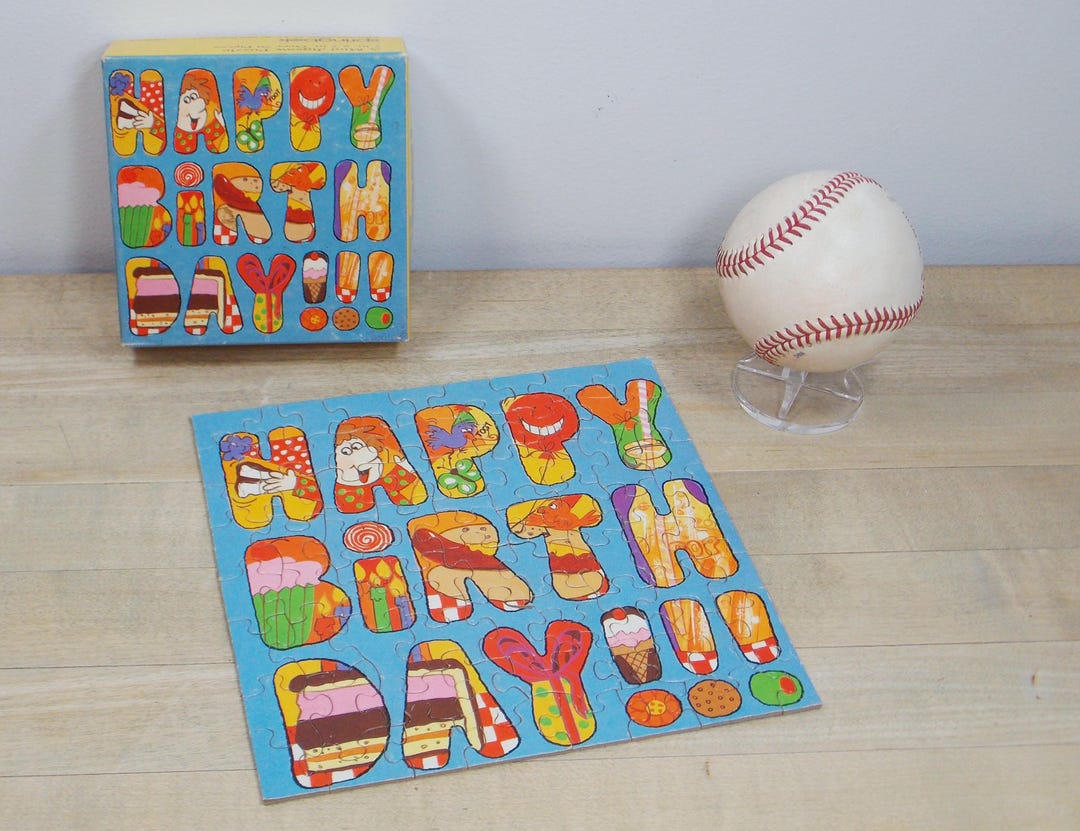 Springbok “happy Birthday” Mini Jigsaw Puzzle - Etsy