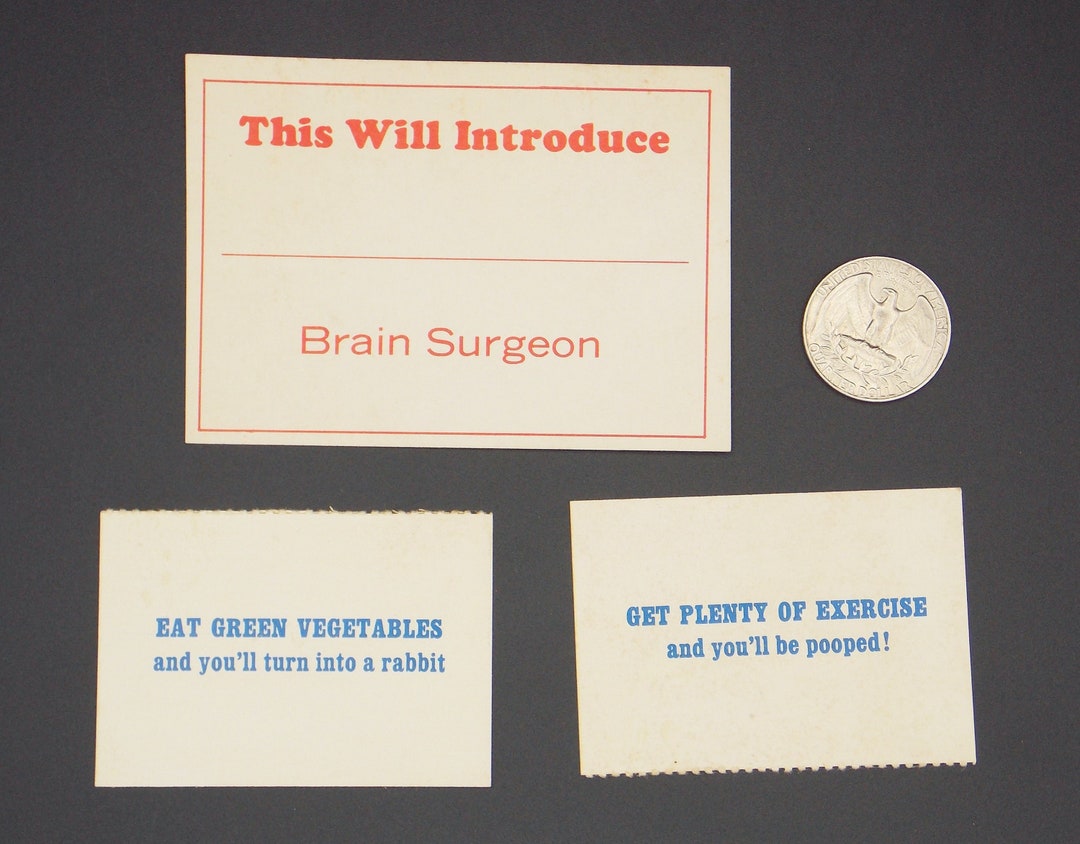 Set of 3 Funny "medical" Cards - Etsy