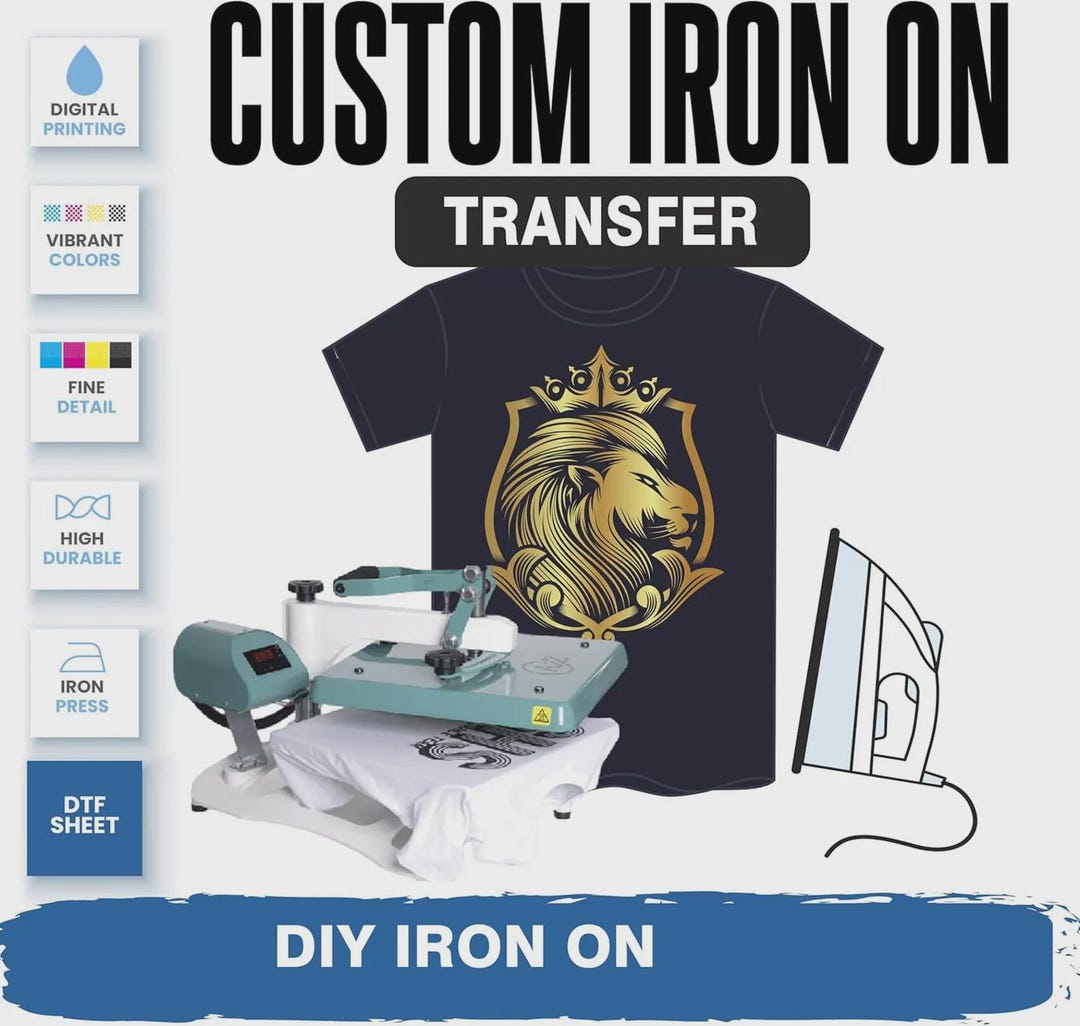 Custom DTF Printing Decal | Upload Artwork, Text, or Branding - Etsy