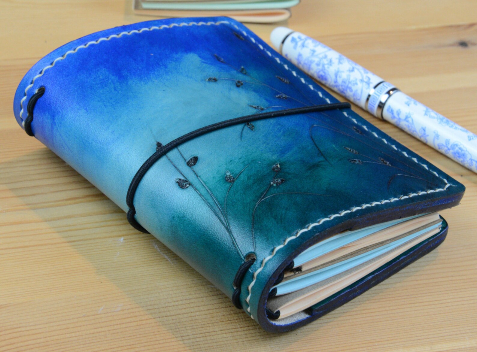 All Sizes Seagrass Ombre Turquoise Blue Travelers Notebook - Etsy