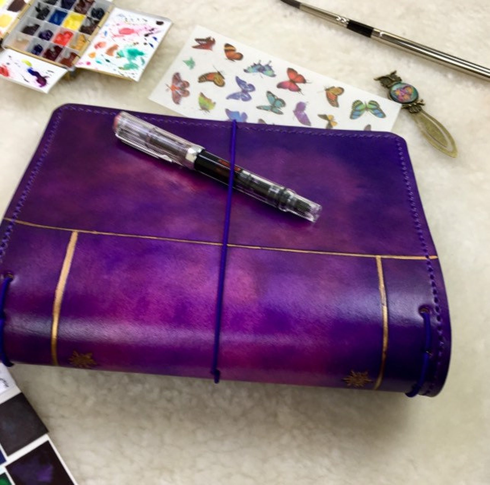 All Sizes Purple Vintage Book Travelers Notebook Elrohir - Etsy