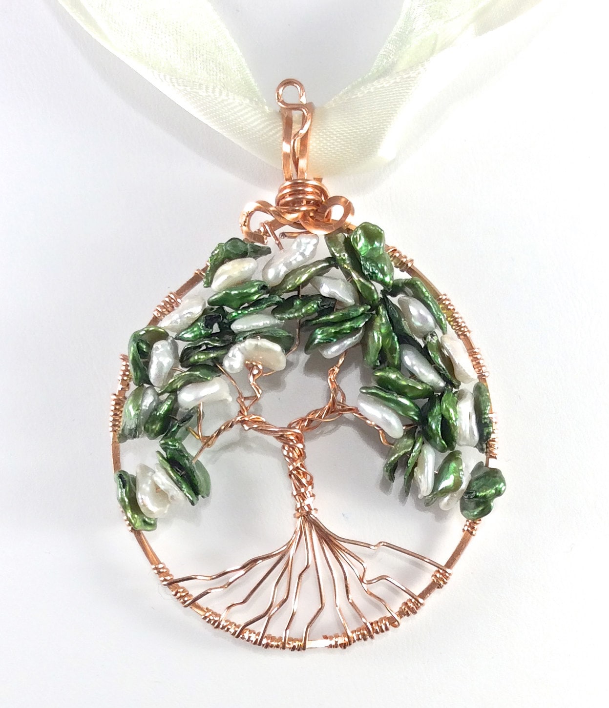 June Tree of Life Pendant, Keishi Pearl Tree of Life Pendant, Custom ...