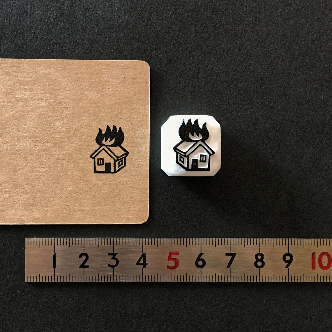 Fire rubber stamp | Etsy