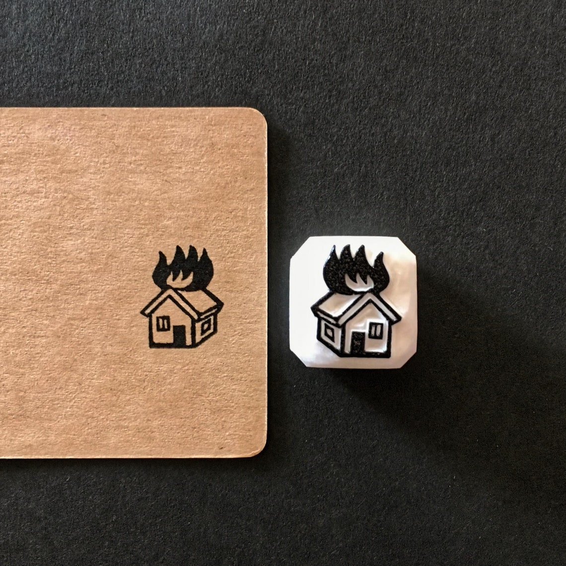 Fire rubber stamp | Etsy