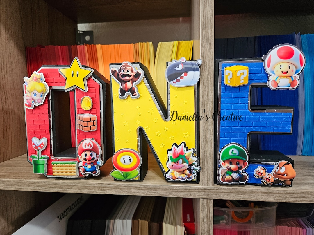 Letras 3D Super Mario Baby - Etsy