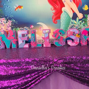 Letras 3D Mermaid, Letras 3d Sirena - Etsy