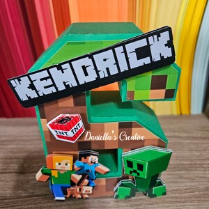 Numeros Minecraft En 3d, Numeros 3d Minecraft - Etsy