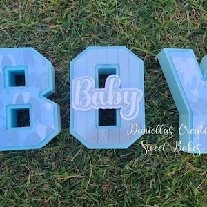 Letras 3D Baby Boy, Baby Shower - Etsy