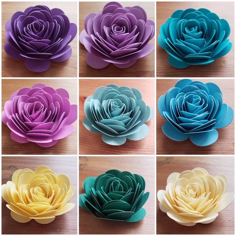 25 Mini Flor Flores De Papel/ Paper Flower/ Roses / Flower - Etsy
