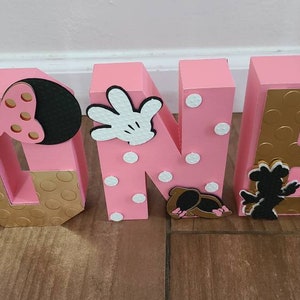 Letras 3D Minnie Mouse,cumpleaños De Minnie Mouse, Minnie - Etsy