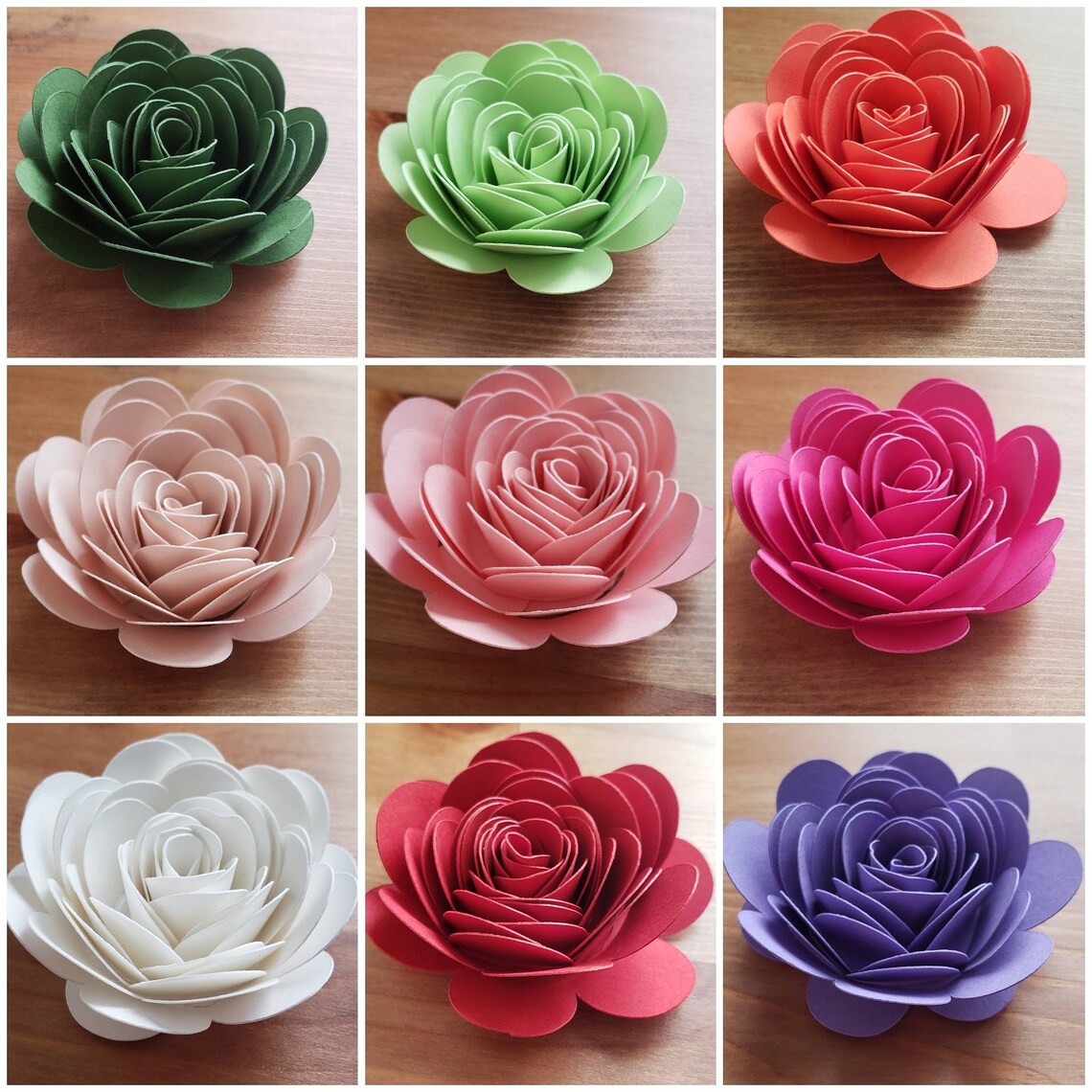 25 Mini Flor Flores De Papel/ Paper Flower/ Roses / Flower - Etsy