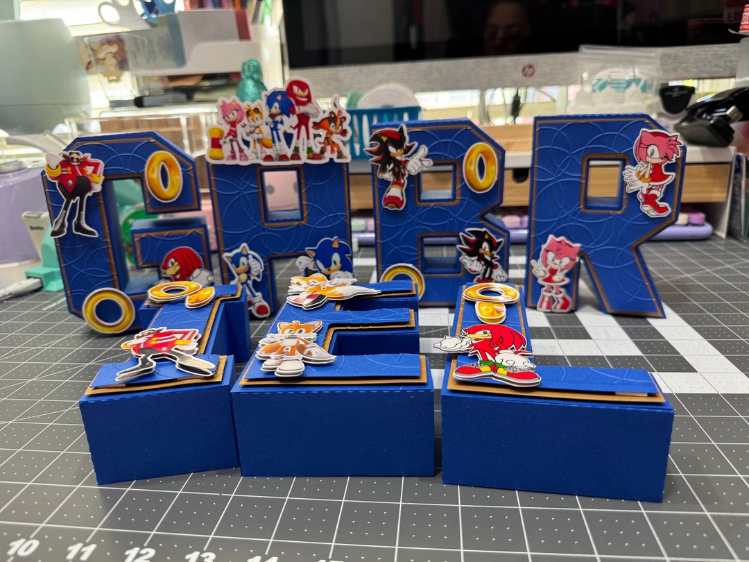 Letras 3D Sonic, Letters 3d Sonic - Etsy