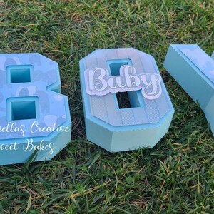 Letras 3D Baby Boy, Baby Shower - Etsy