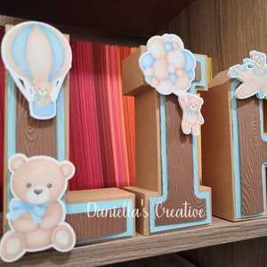 Teddy Bear 3D Letters: Handmade Birthday, Baby Shower Decor - Etsy