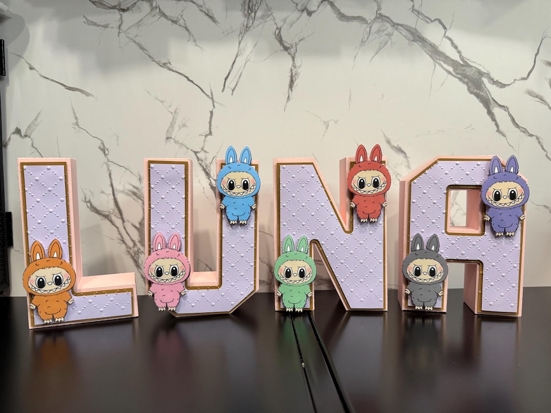 Letras 3D Labubu - Etsy