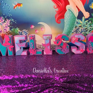 Letras 3D Mermaid, Letras 3d Sirena - Etsy