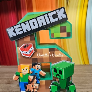 Numeros Minecraft En 3d, Numeros 3d Minecraft - Etsy