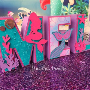 Letras 3D Mermaid, Letras 3d Sirena - Etsy