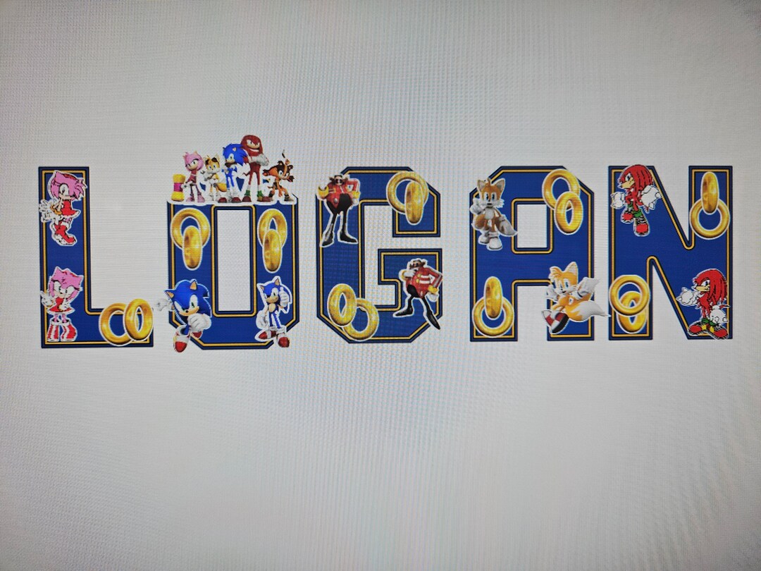 Letras 3D Sonic, Letters 3d Sonic - Etsy