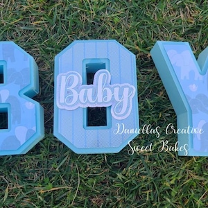 Letras 3D Baby Boy, Baby Shower - Etsy