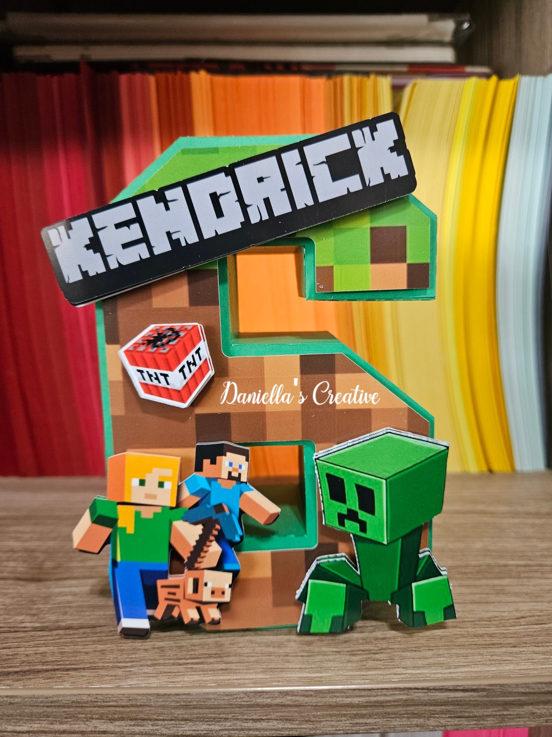 Numeros Minecraft En 3d, Numeros 3d Minecraft - Etsy