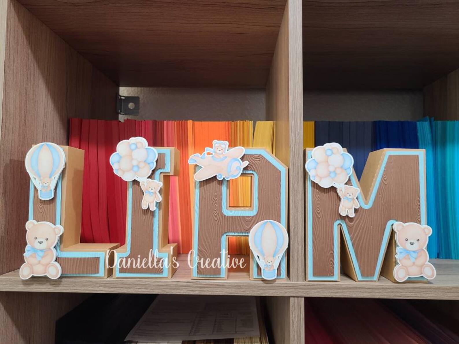 Teddy Bear 3D Letters: Handmade Birthday, Baby Shower Decor - Etsy