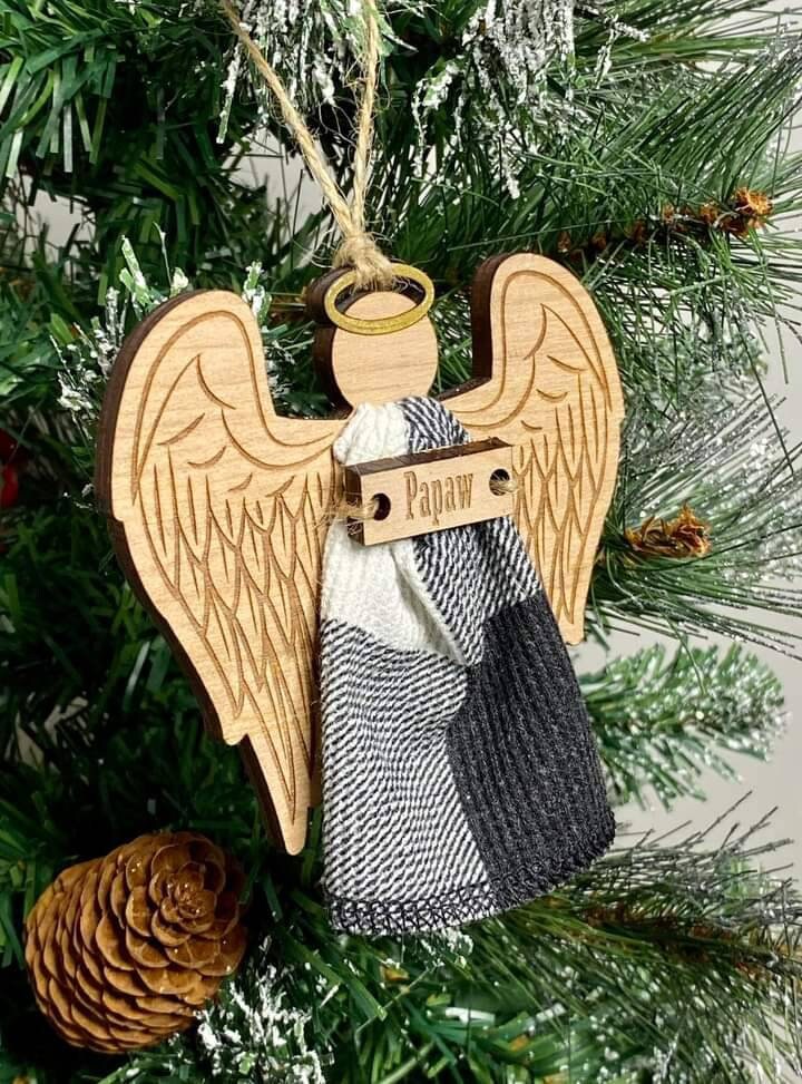 Memory Tree Angel Ornament-add a Patch of Cloth From Loved Ones ...