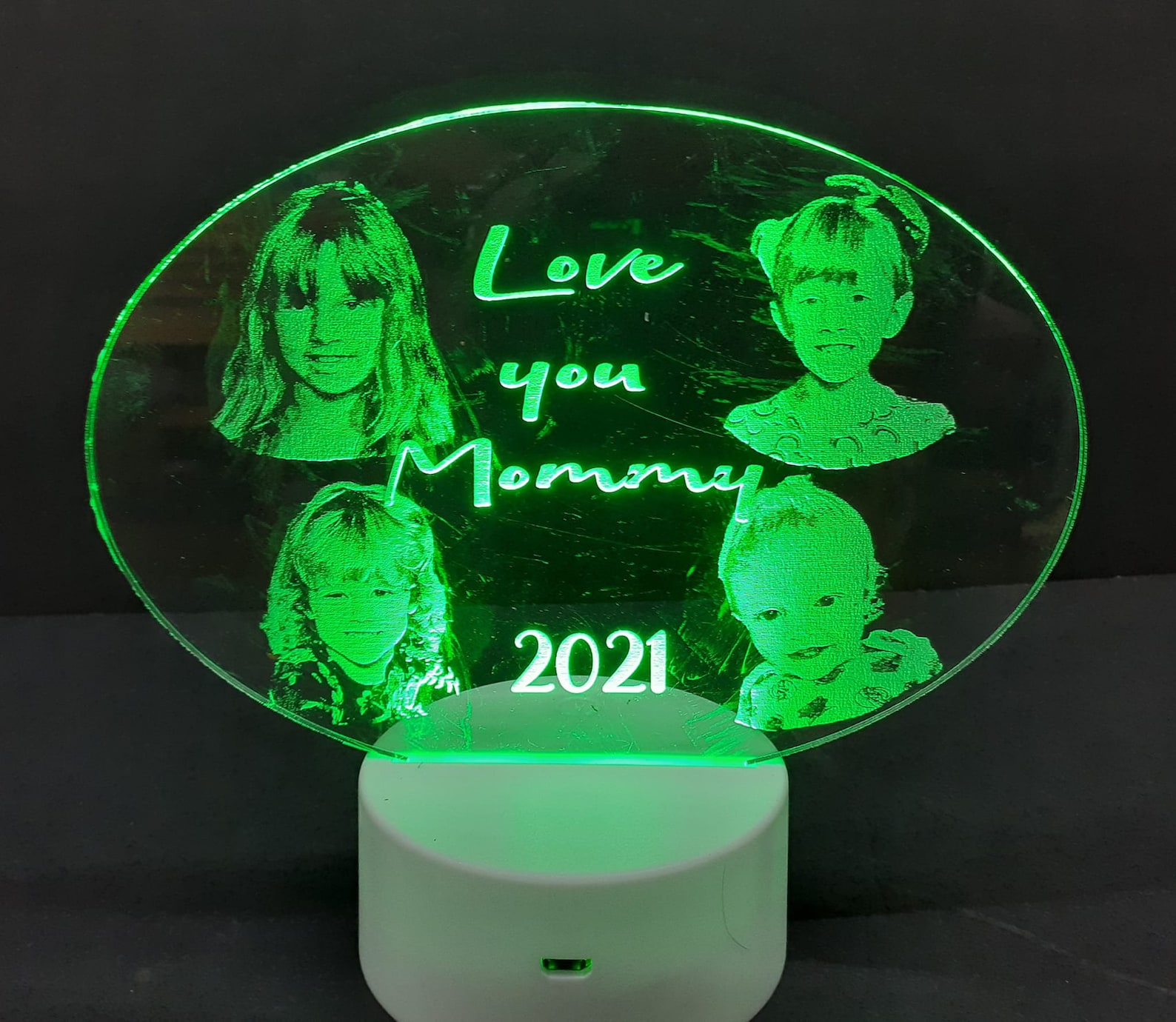 Acrylic Night Light With Family Photos and Custom Sayings - Etsy